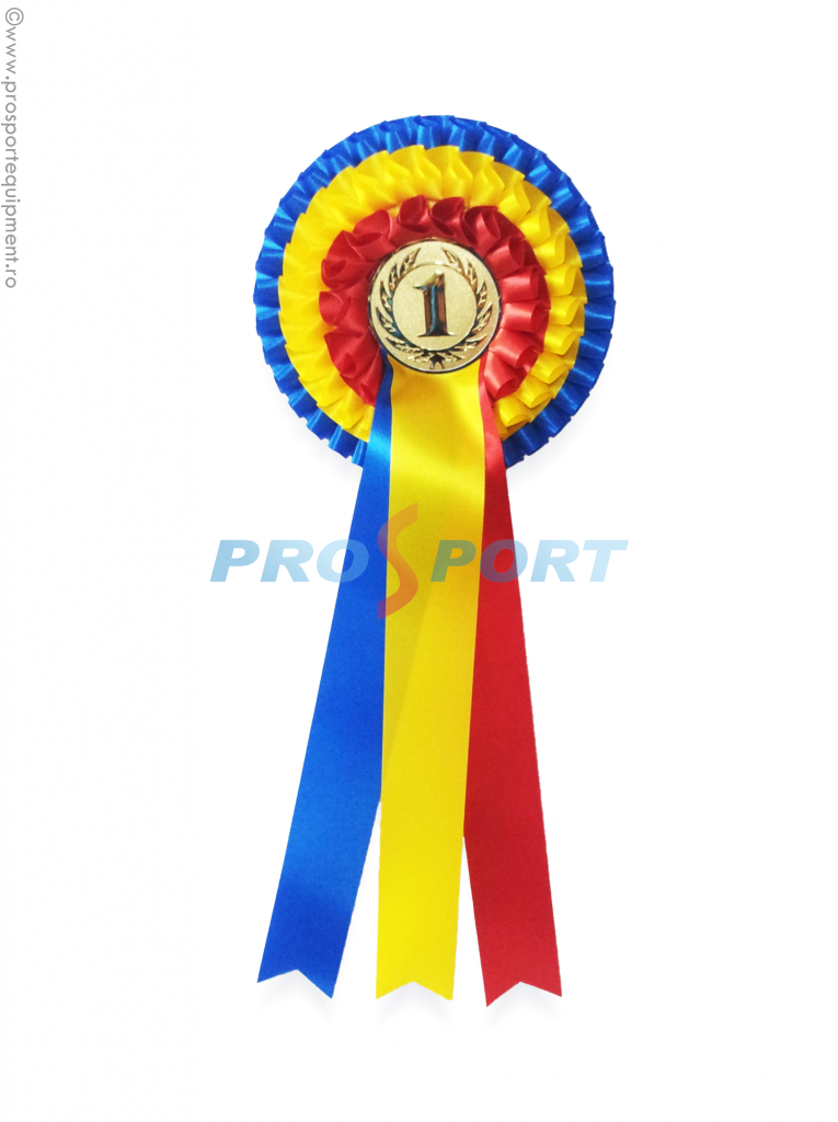 Cocarda tricolor realizata in culorile nationale, personalizabila