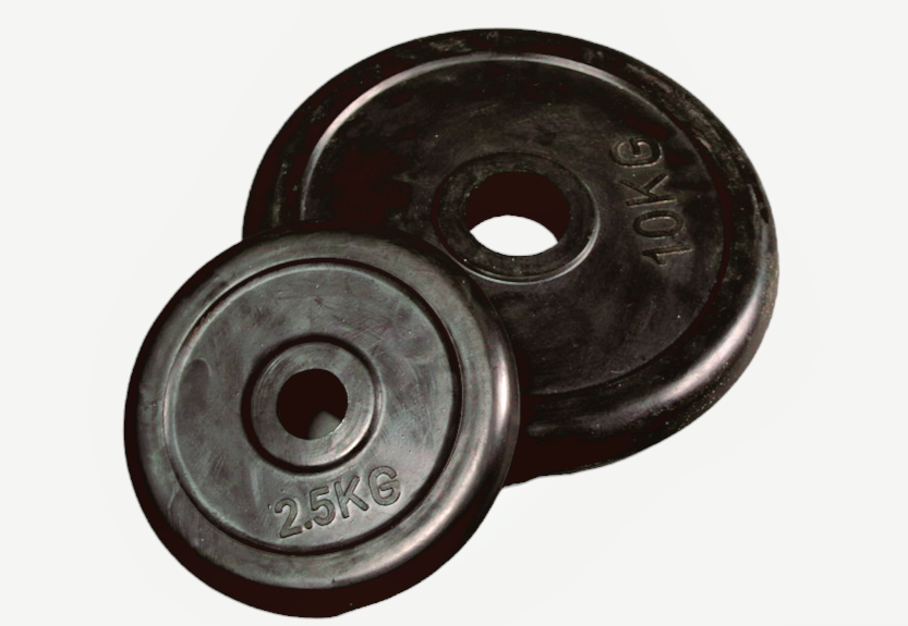 Disc haltere 31mm cauciucat compatibil cu bari haltere de 30mm