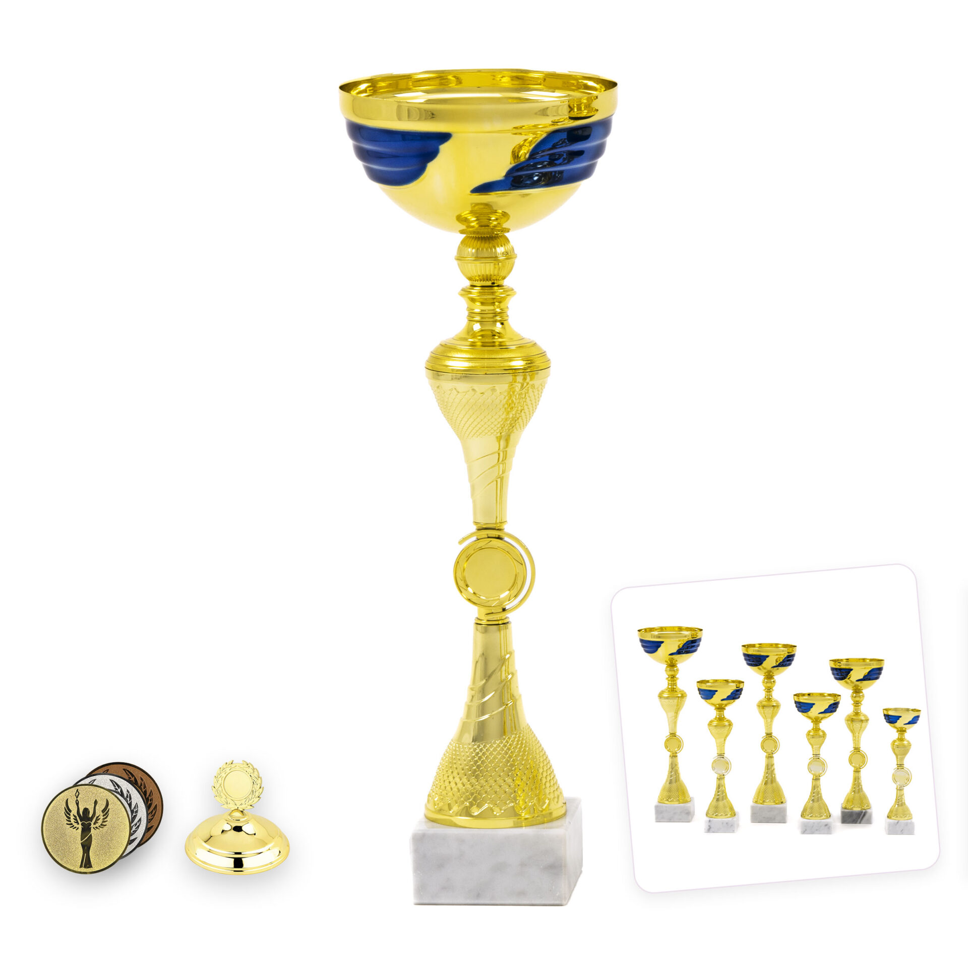 Cupa cu albastru si floare PRO41822