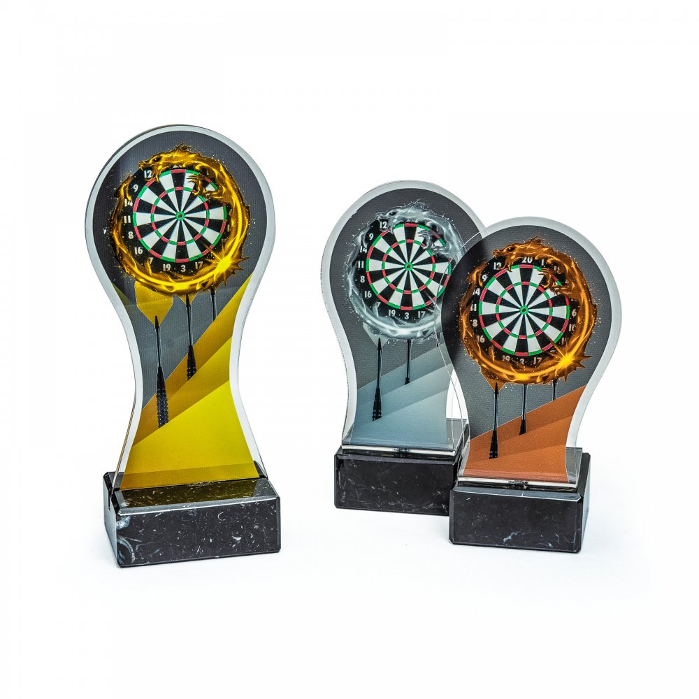 Placheta acril darts AC024, in 3 versiuni de marime si culoare